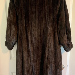 Mahogany Mink Fur Coat, Real Vintage Mink Fur Coat With Storage Bag - Etsy