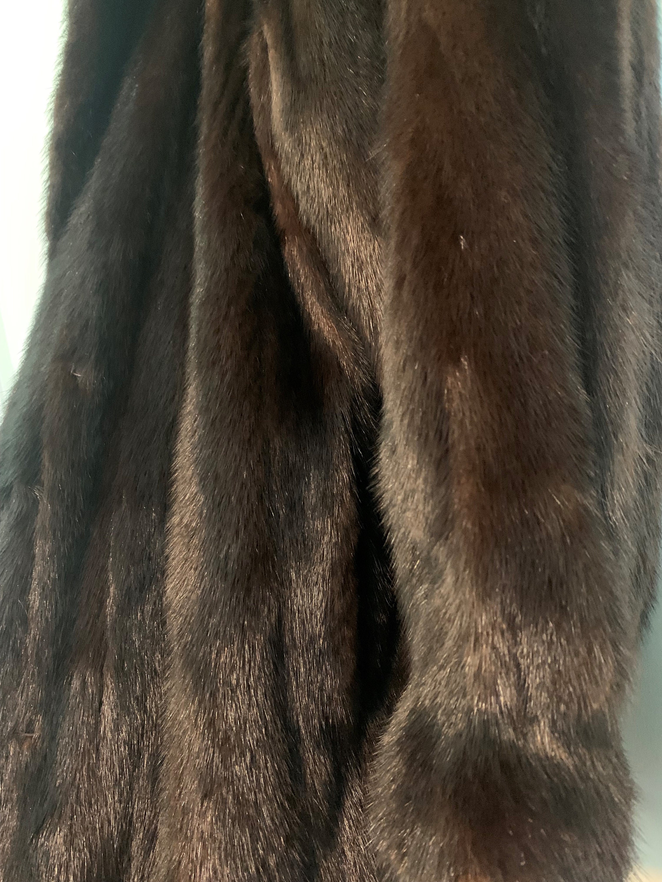 Mahogany Mink Fur Coat, Real Vintage Mink Fur Coat With Storage Bag - Etsy