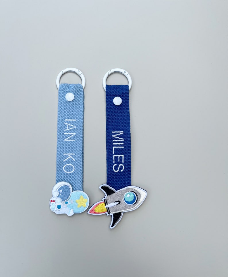 Personalized Embroidery Name Tag, Space Theme Name Tag, Custom Name Tag ...