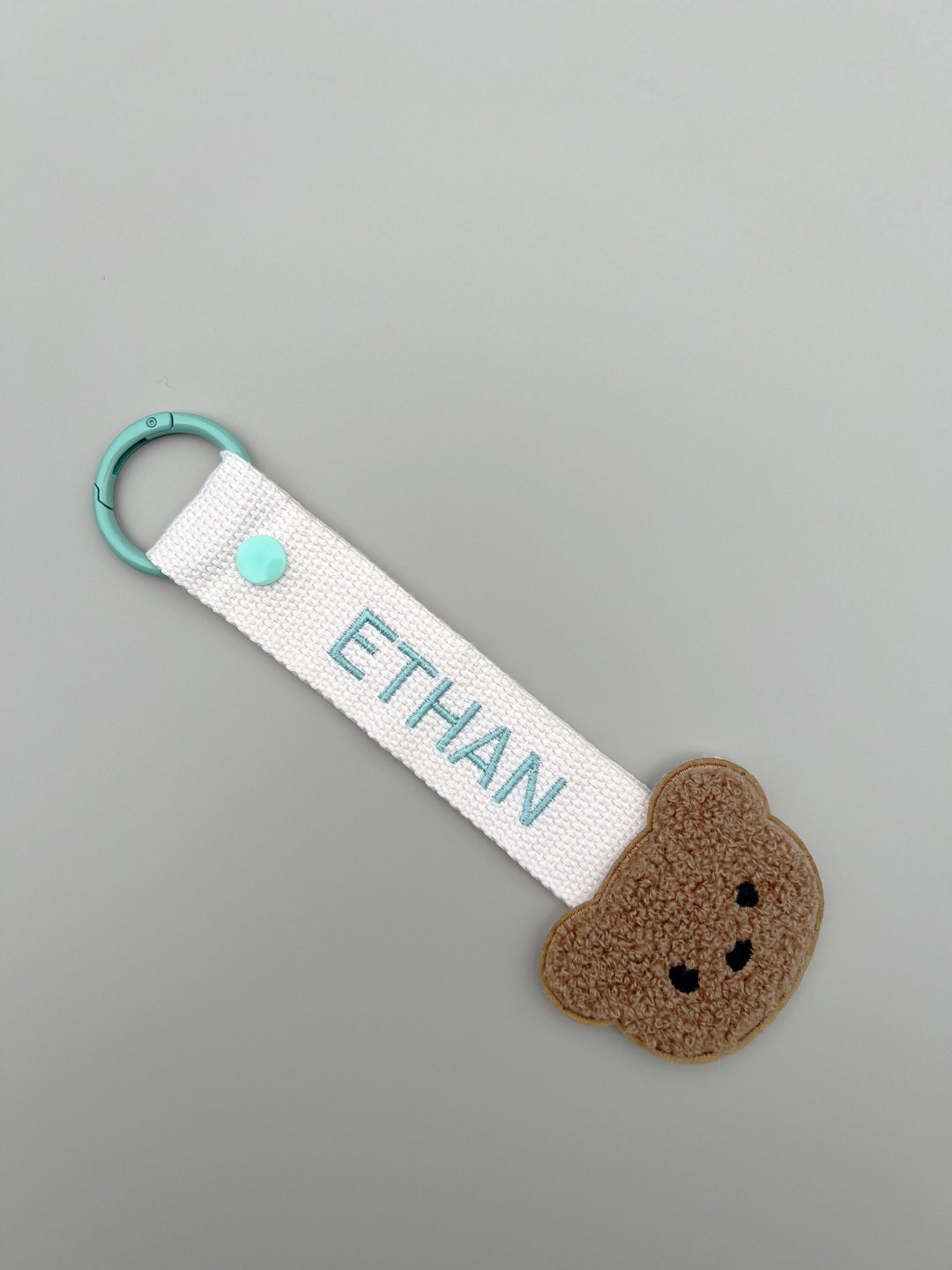 Personalized Embroidery Name Tag, Teddy Bear Theme Name Tag, Custom ...