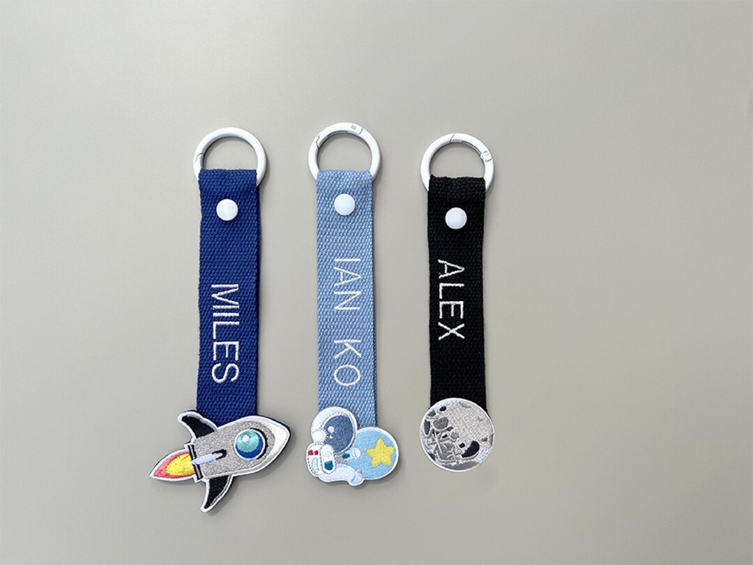Personalized Embroidery Name Tag, Space Theme Name Tag, Custom Name Tag ...