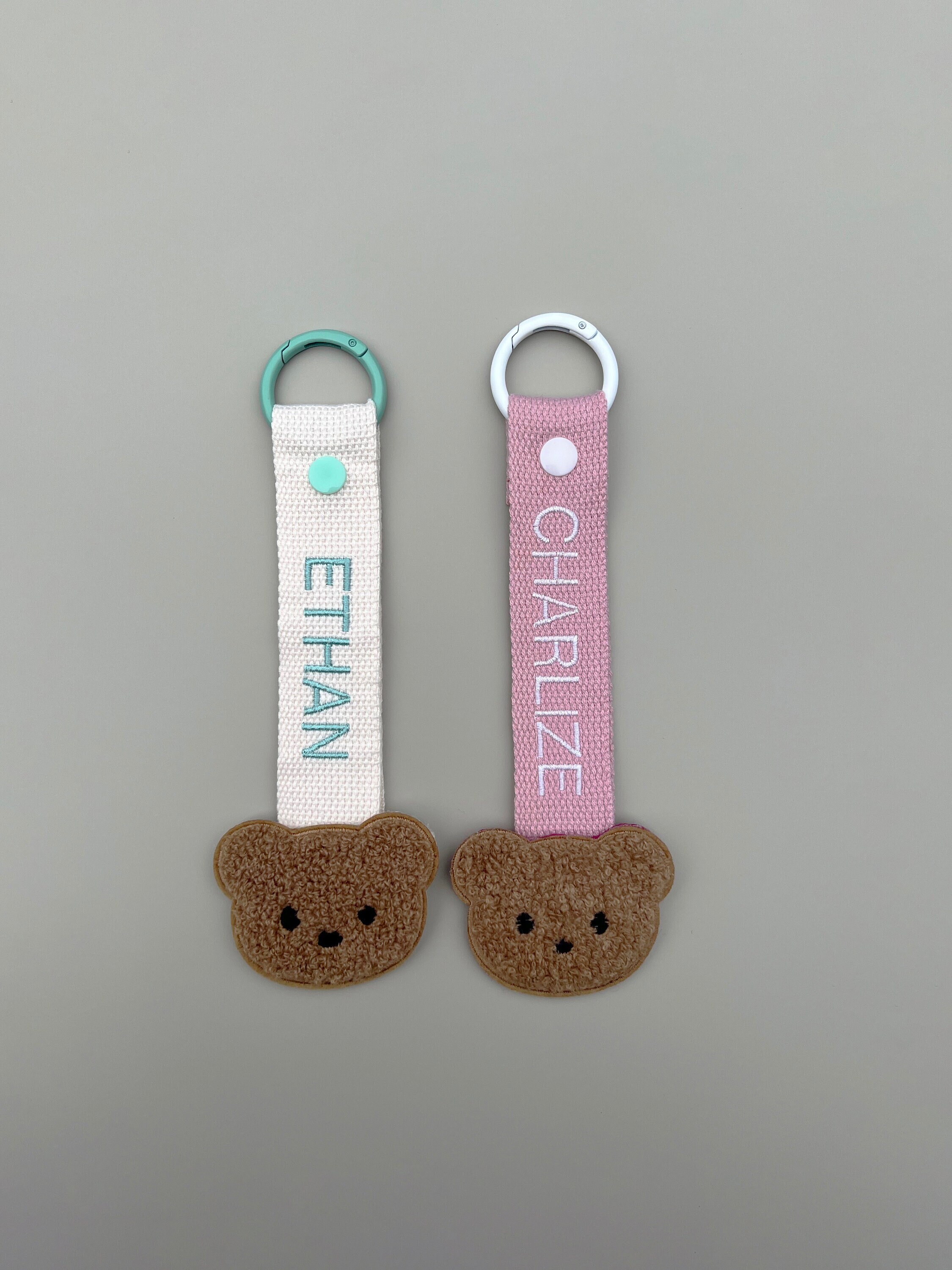 Personalized Embroidery Name Tag, Teddy Bear Theme Name Tag, Custom ...