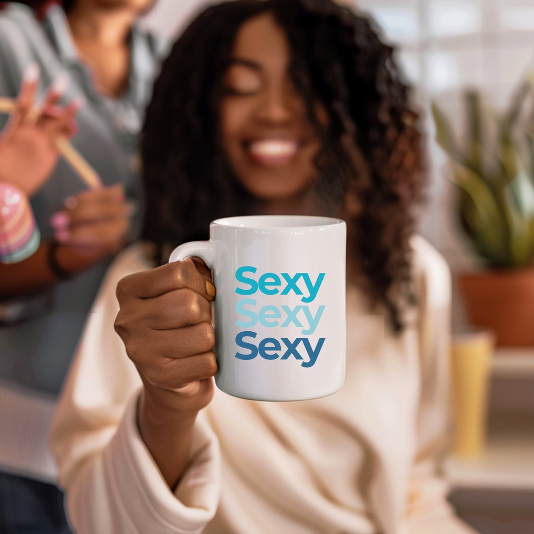 Blue Sexy Ceramic Coffee Mug Sexy Woman Tea Mug Sexy Gay Guy T Idea Sexy Mature Breast