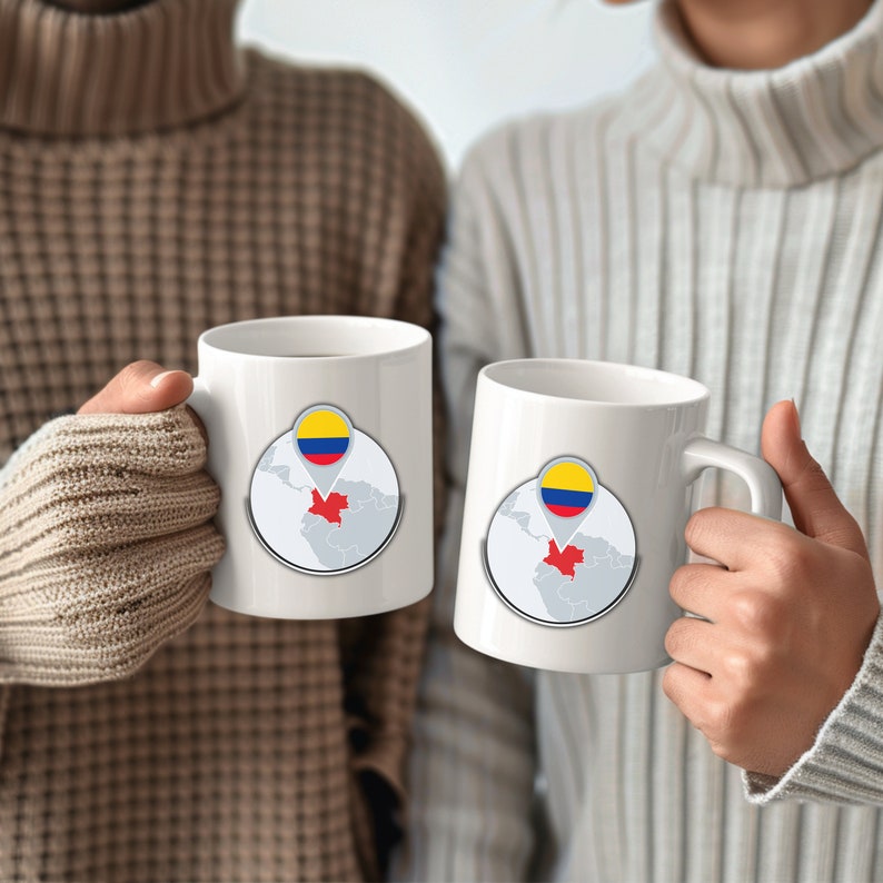 Coffee Mug for Women Colombia Colombian Map, Cachaca Grandma Gift Mug ...