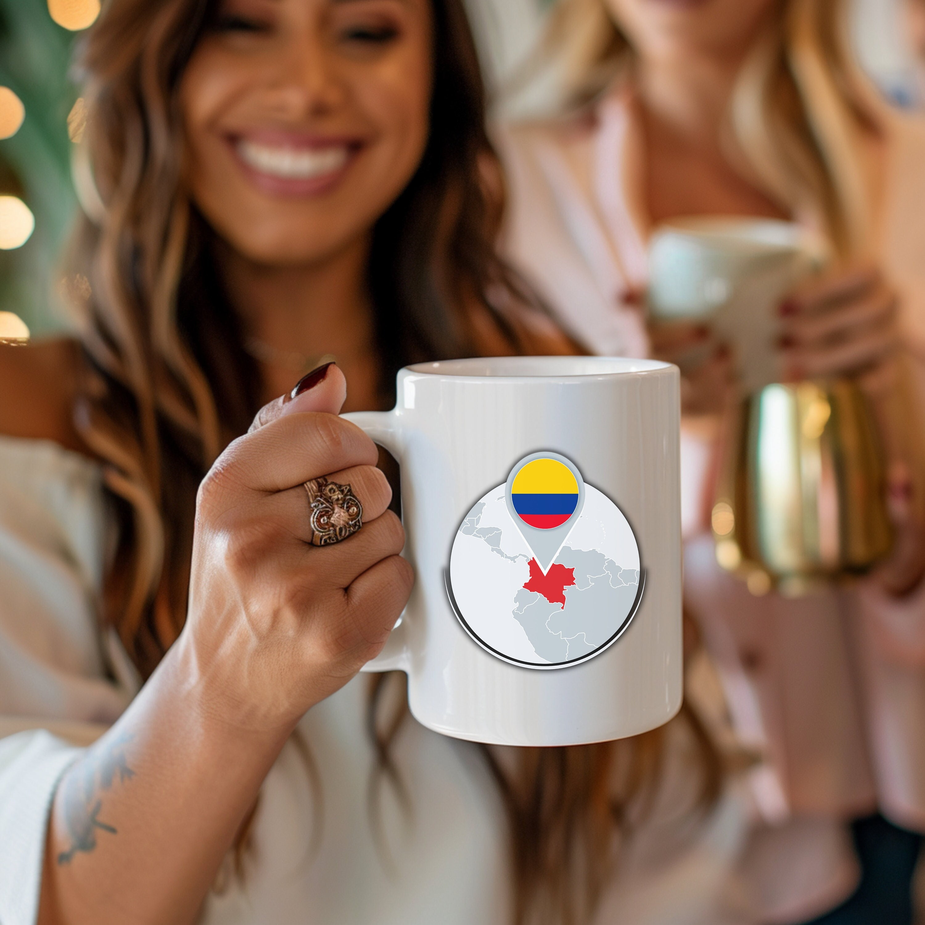 Coffee Mug for Women Colombia Colombian Map, Cachaca Grandma Gift Mug ...