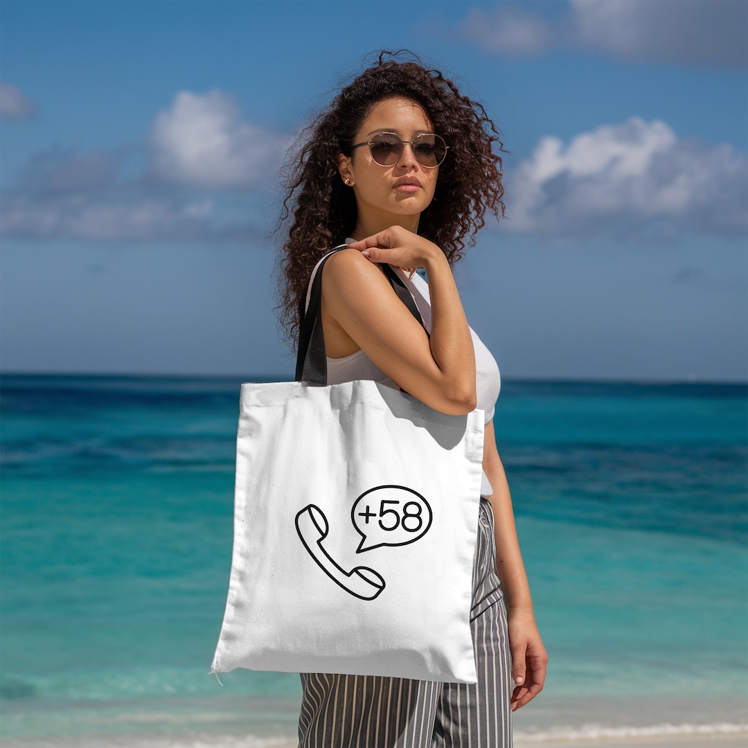 Shopping Bag for Women From Venezuela Phone Code 58 Reusable Bag Wife ...
