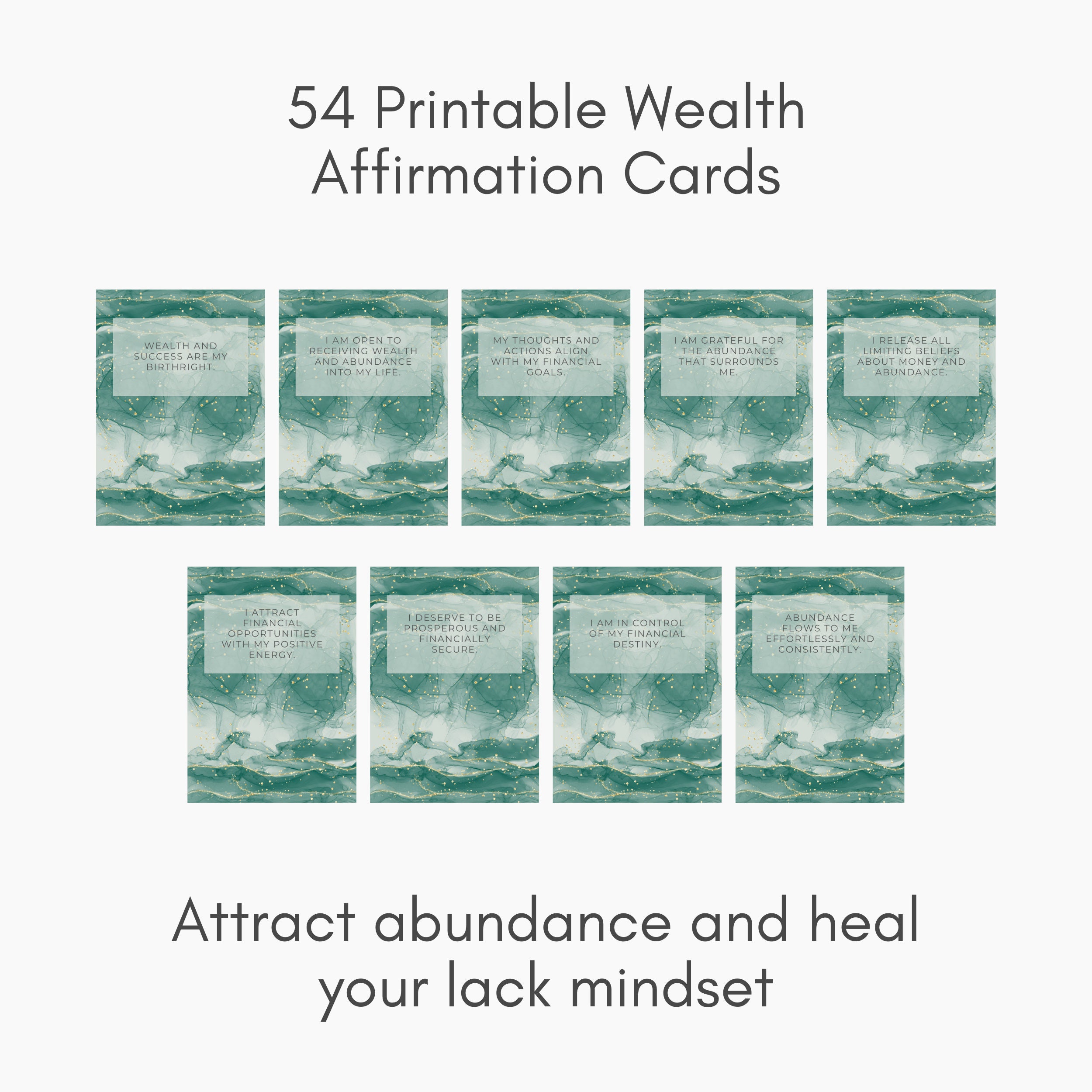 Wealth Affirmation Cards / Digital Download / Printable / Manifest ...