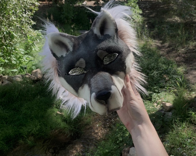 Grey Wolf Therian Mask!! - Etsy