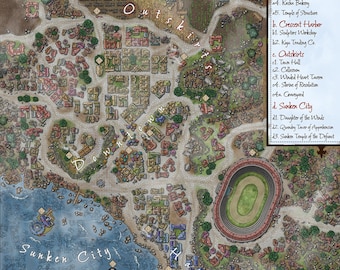 Custom Fantasy Map Commission for Writers, D&D, Dms, and More - Etsy