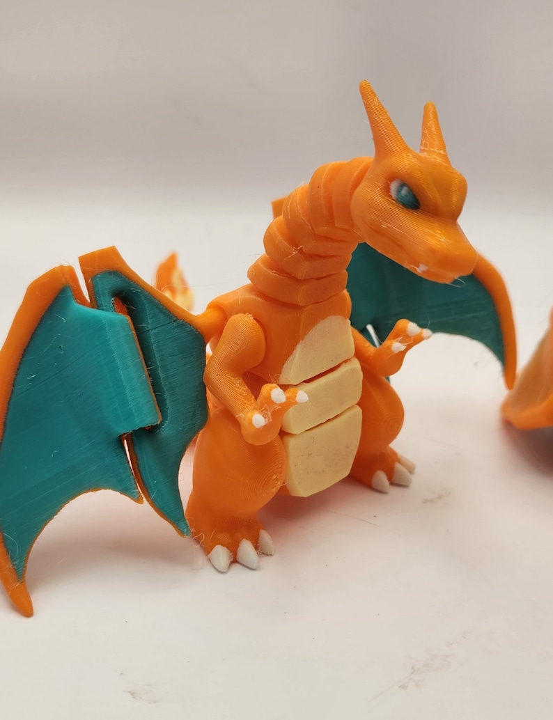 Charizard Articulated Pokemon Figure. Mega Charizard X. Posable Model ...