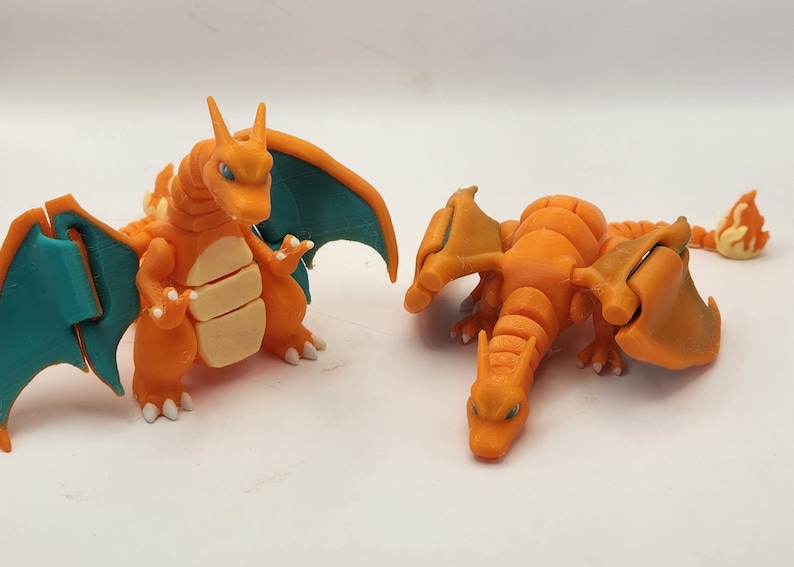 Charizard Articulated Pokemon Figure. Mega Charizard X. Posable Model ...