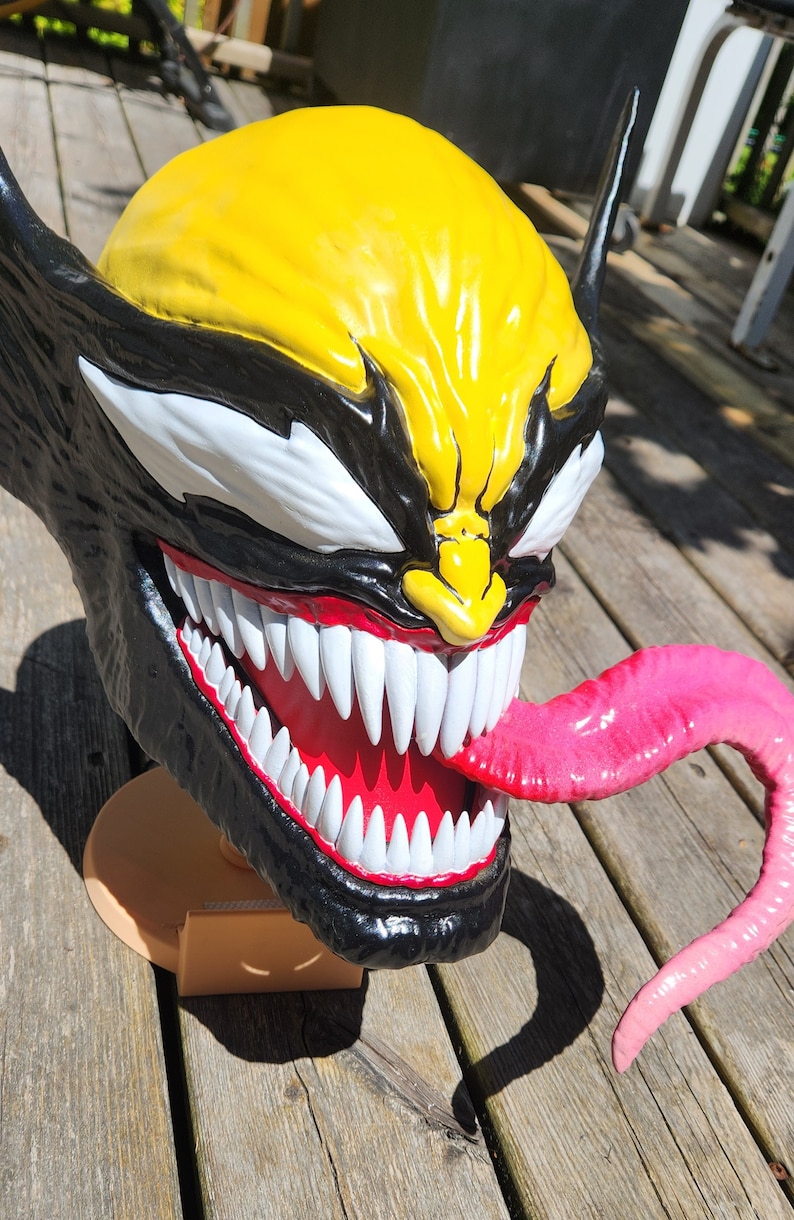 Venomized Wolverine Cowl Mask Cosplay. Venom Wolverine Replica Prop. - Etsy