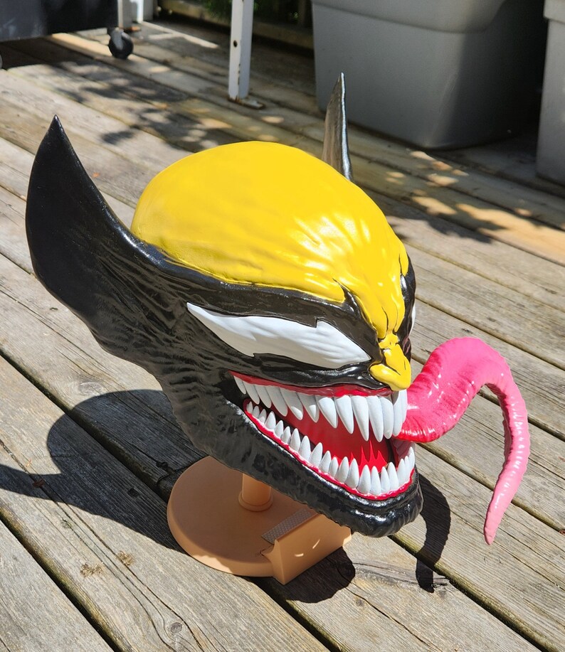 Venomized Wolverine Cowl Mask Cosplay. Venom Wolverine Replica Prop. - Etsy