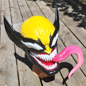Venomized Wolverine Cowl Mask Cosplay. Venom Wolverine Replica Prop. - Etsy