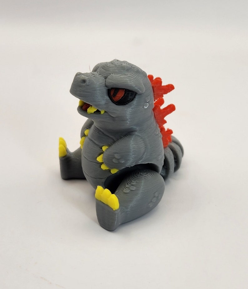 Baby Godzilla Chibi Tiny Kaiju Articulated Fidget - Etsy
