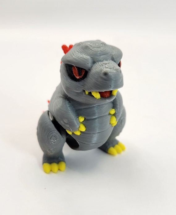 Baby Godzilla Chibi Tiny Kaiju Articulated Fidget Etsy