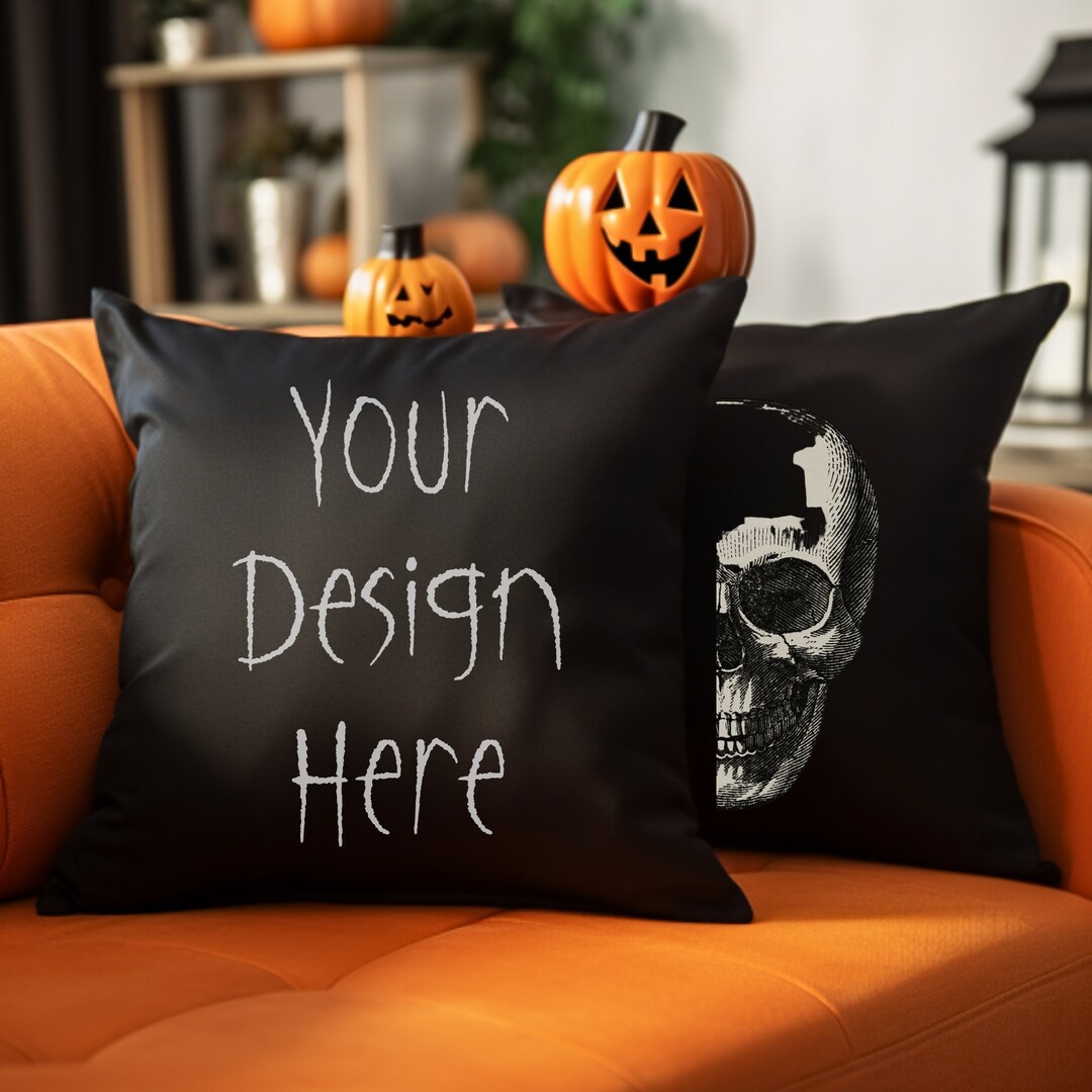 Digital Download Mockup for Halloween Pillow / Halloween Home Decor ...