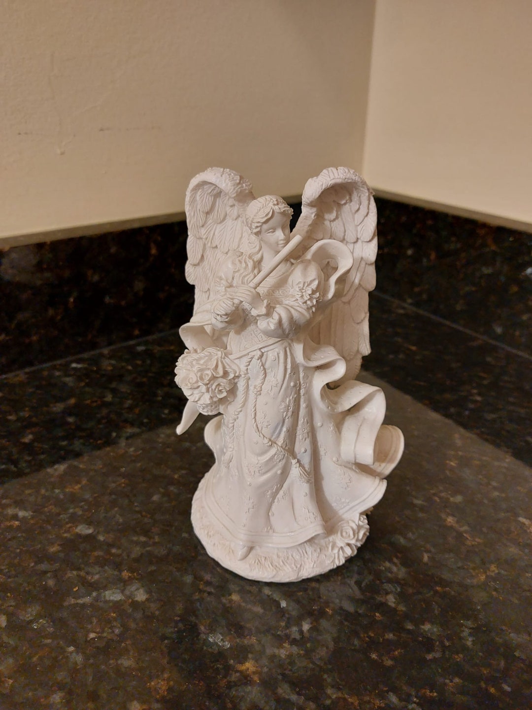 Roman Inc. 1995 "angel Playing With a Flute" 7 1/2" Tall - Etsy