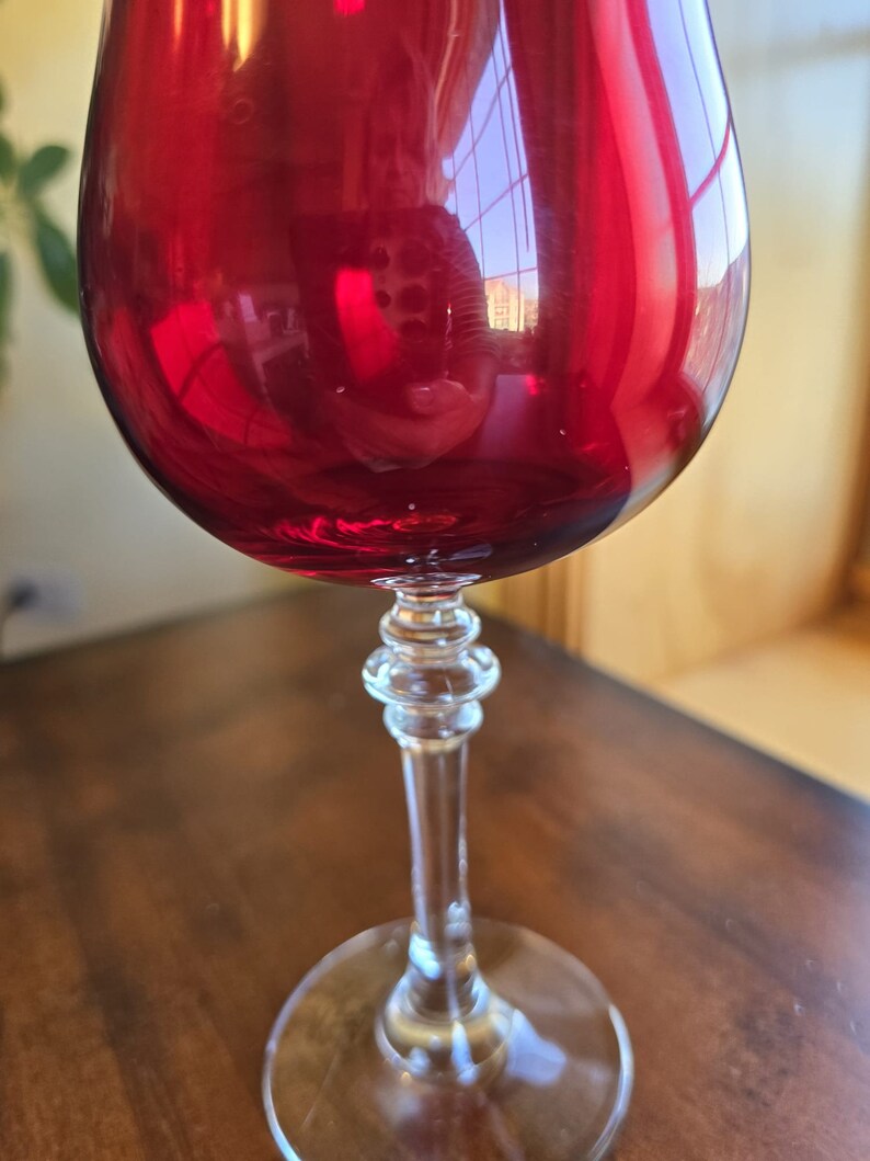 Set of 4- Cristalleria Fumo Fratelli Vintage Wine Glasses 8 1/2" Tall ...