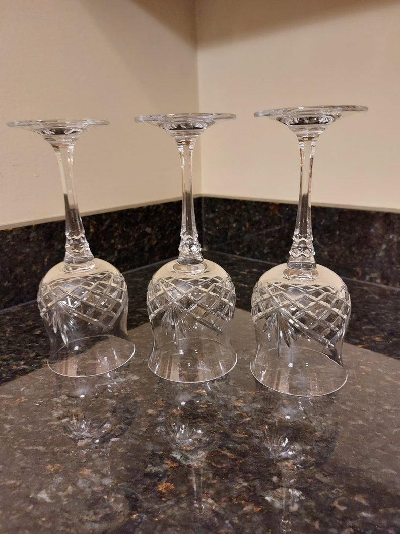 Set of 3 - Vintage "leyland" by Towle 24% Cut Lead Crystal Water ...