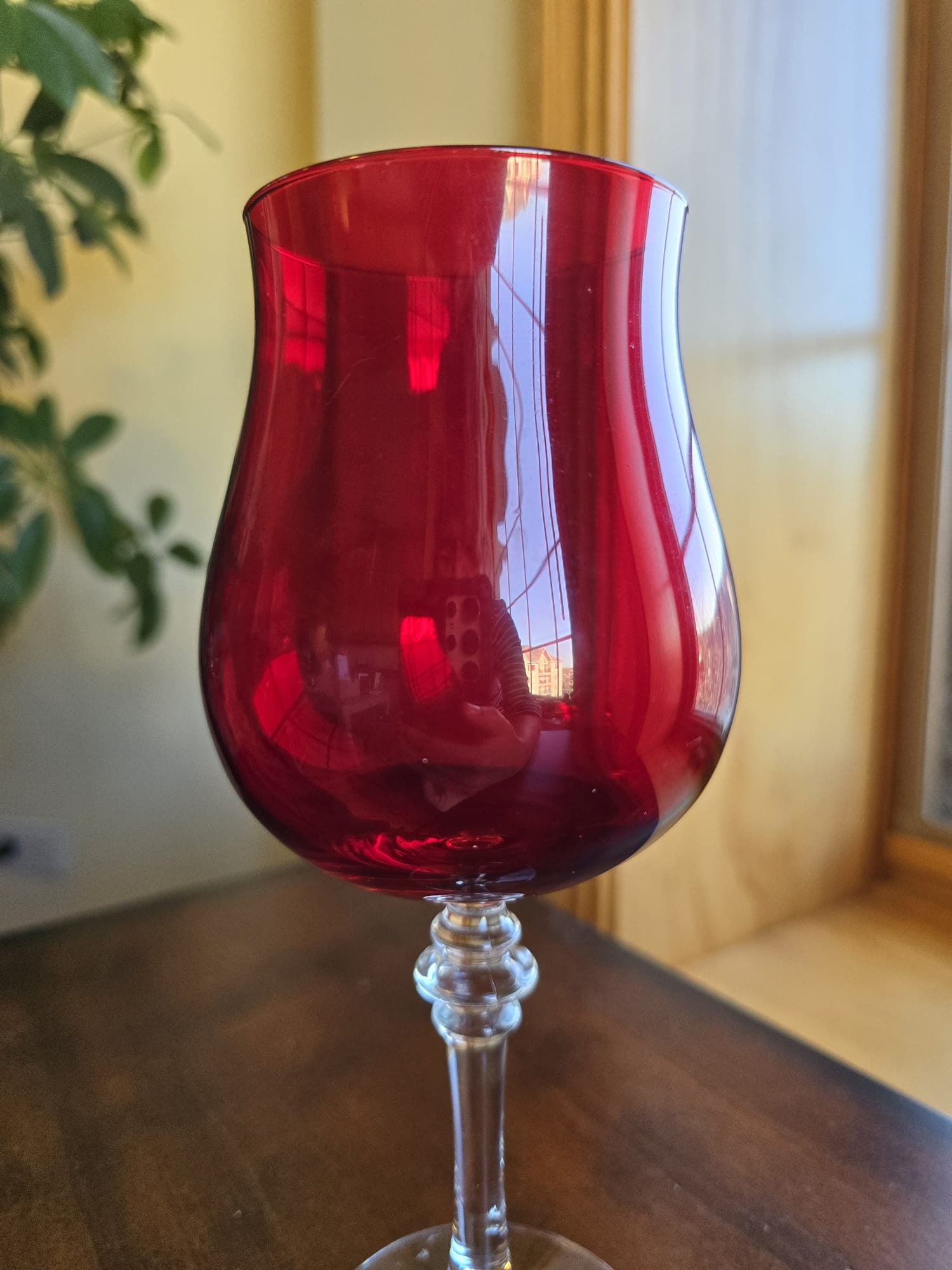 Set of 4- Cristalleria Fumo Fratelli Vintage Wine Glasses 8 1/2" Tall ...