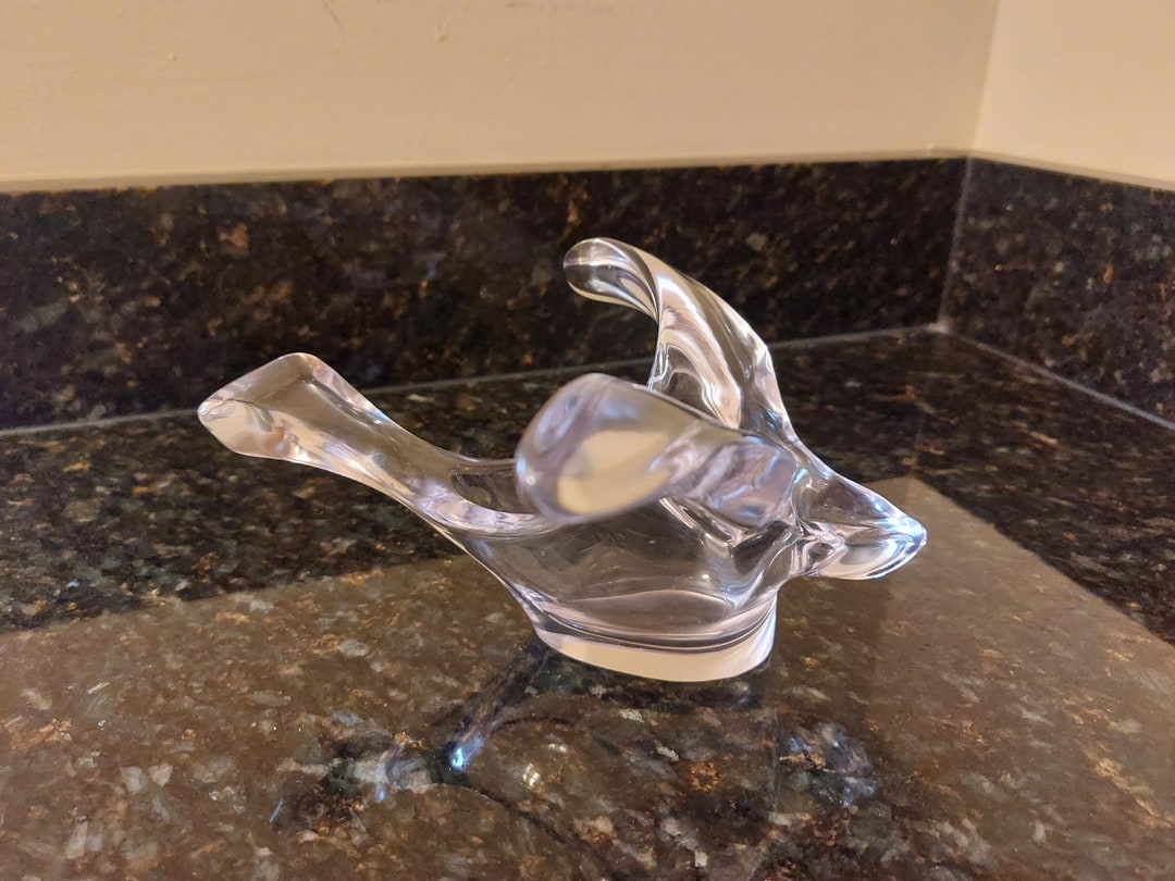 Crystal Vintage Art Glass Seagull Bird Candy Bowl Trinket/votive - Etsy