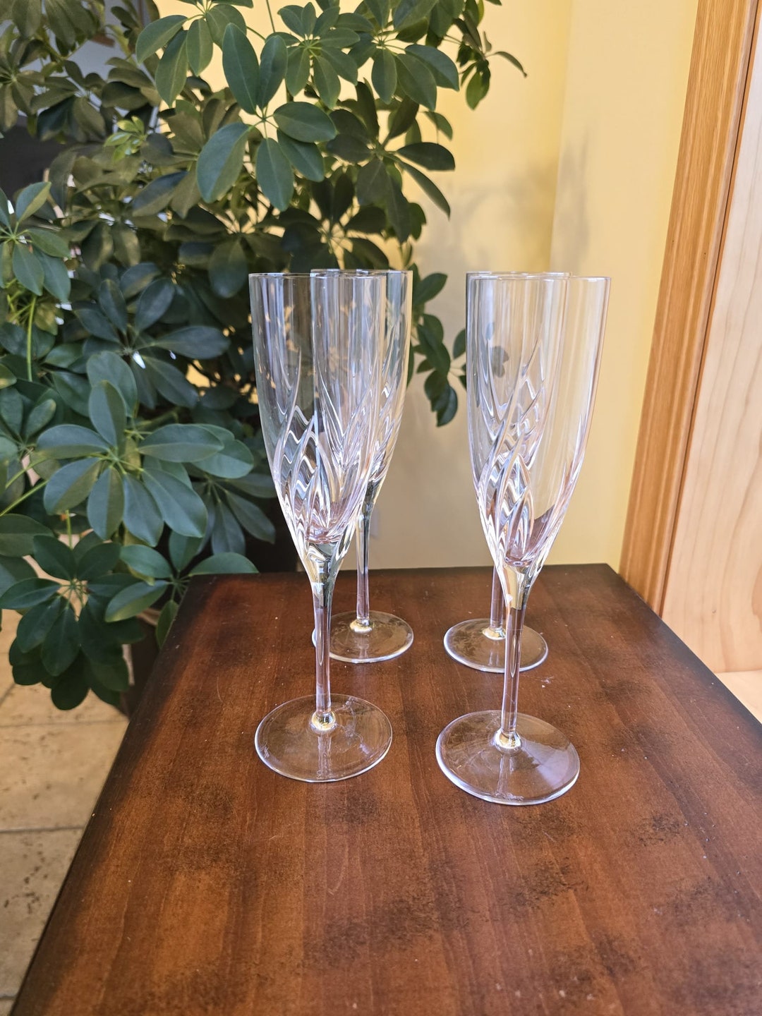 Set of 4 - Rogaska " Juliet" 24% Cut Lead Crystal Champagne Flute ...