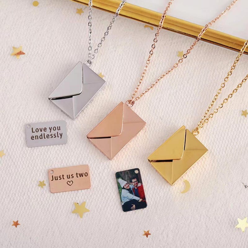 Envelope Necklace - Etsy