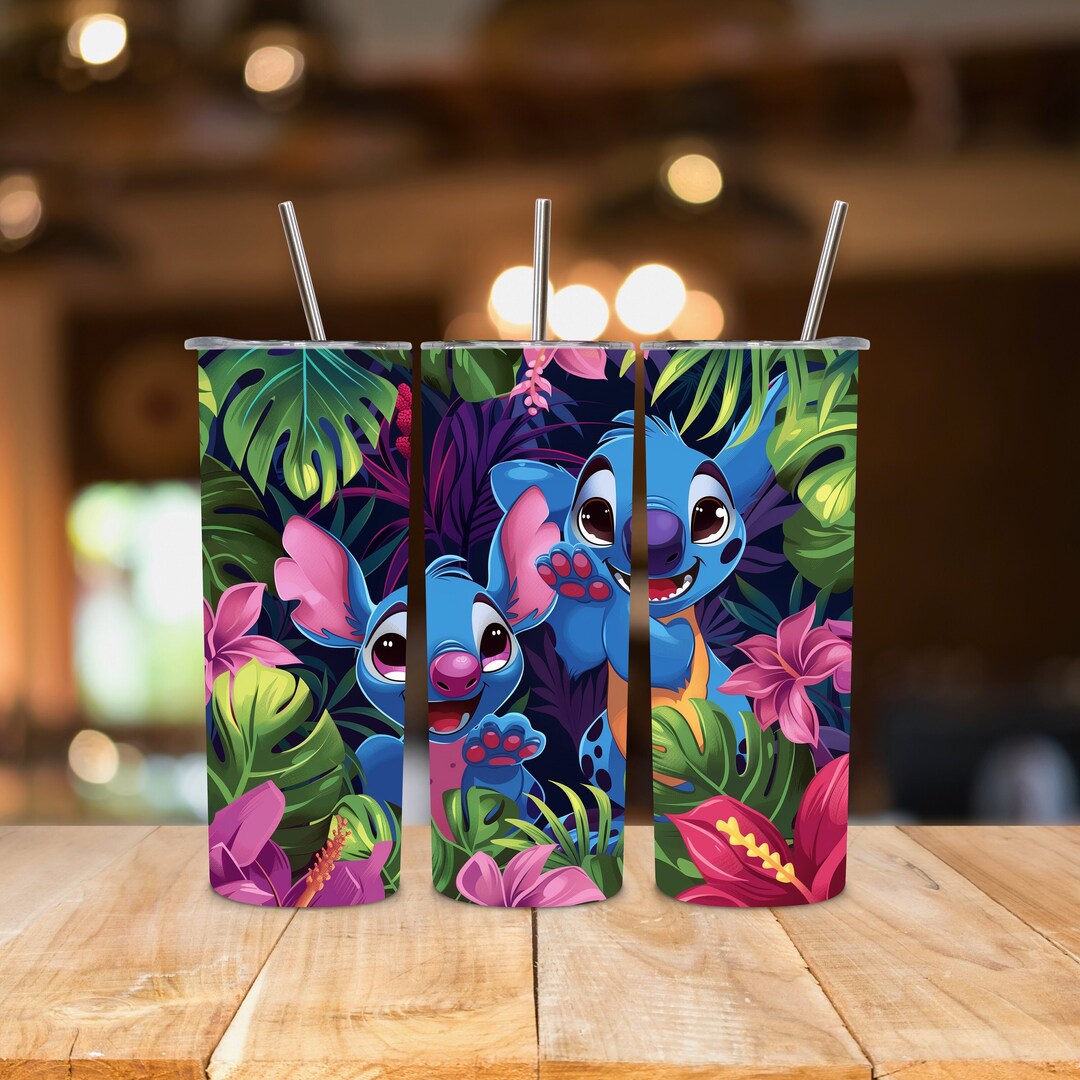Stitch Tumbler Wrap Design, 20 Oz Digital Design, Watercolor Tumbler ...