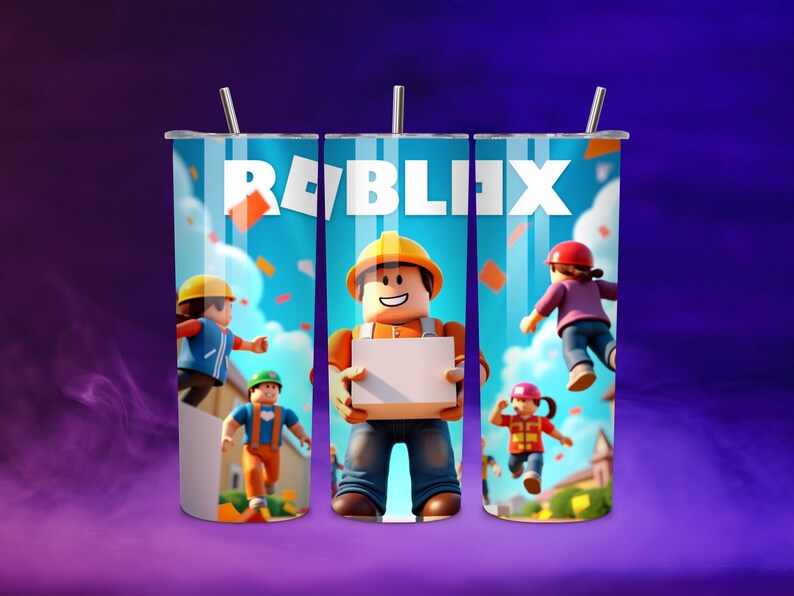 Roblox Tumbler Design, 20oz Roblox Tumbler, Gaming Tumbler Wrap PNG ...
