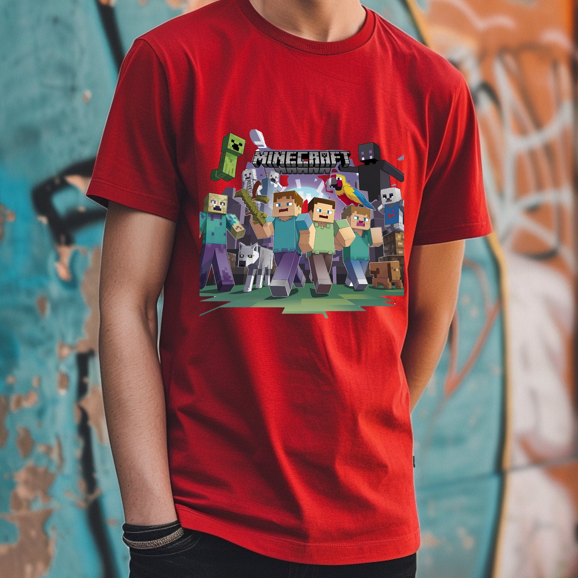 Video Game Minecraft T-shirt Png Design, Digital Download Printable ...
