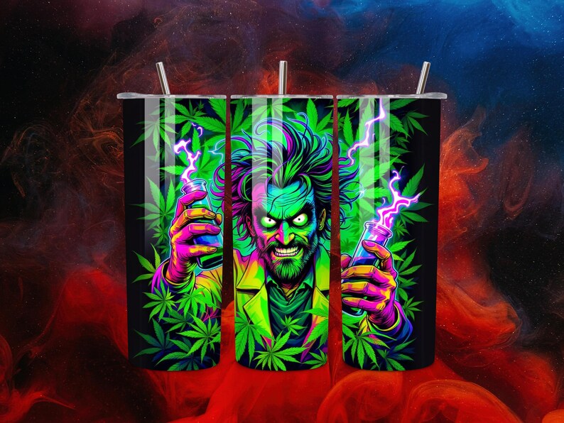 3D Neon Weed Tumbler Wrap Bundle, Marijuana Sublimation Design, Weed ...