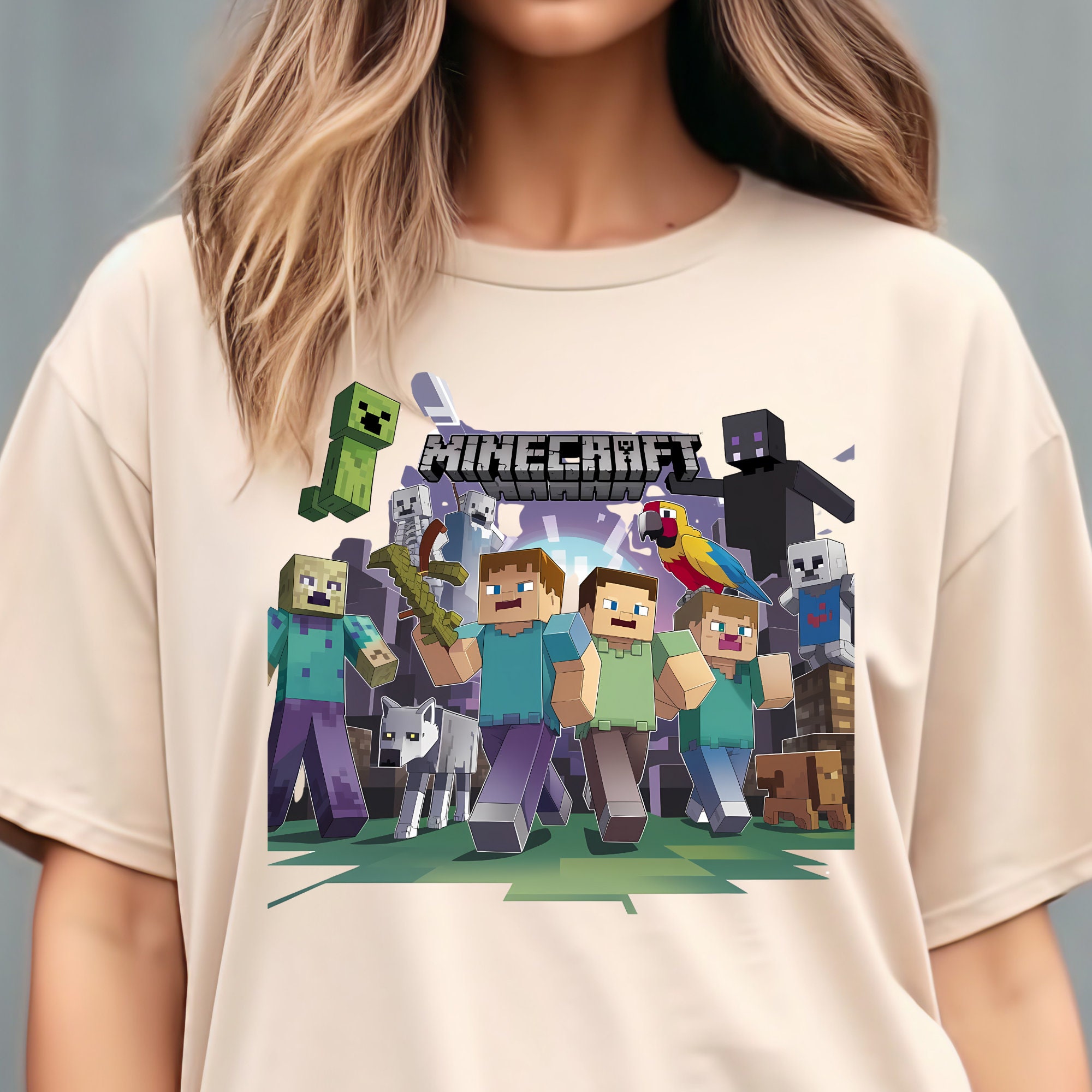 Video Game Minecraft T-shirt Png Design, Digital Download Printable ...