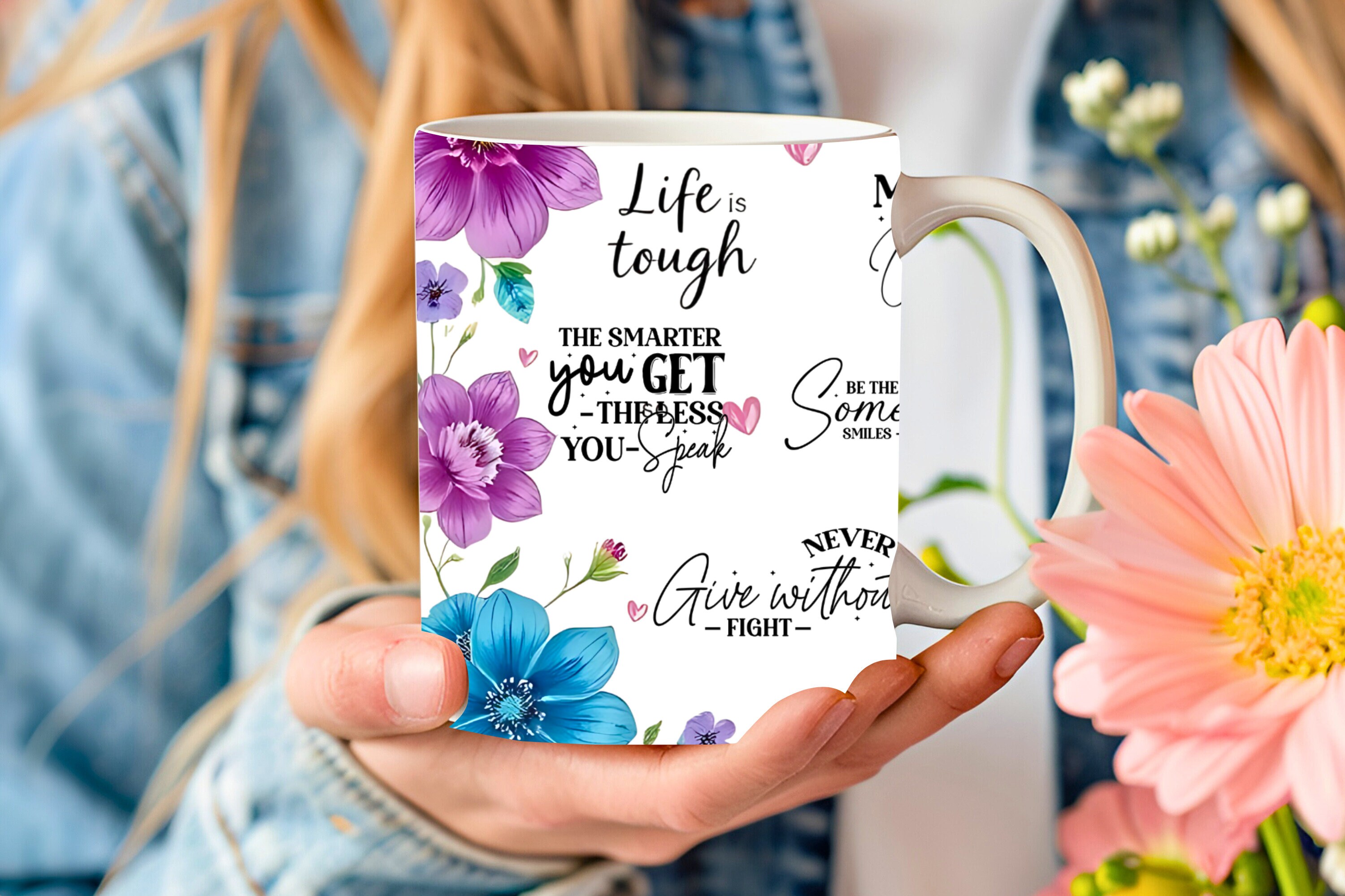 Motivation Quotes Mug Wrap Daily Reminder Mug Wrap Png Mindfulness Mug ...