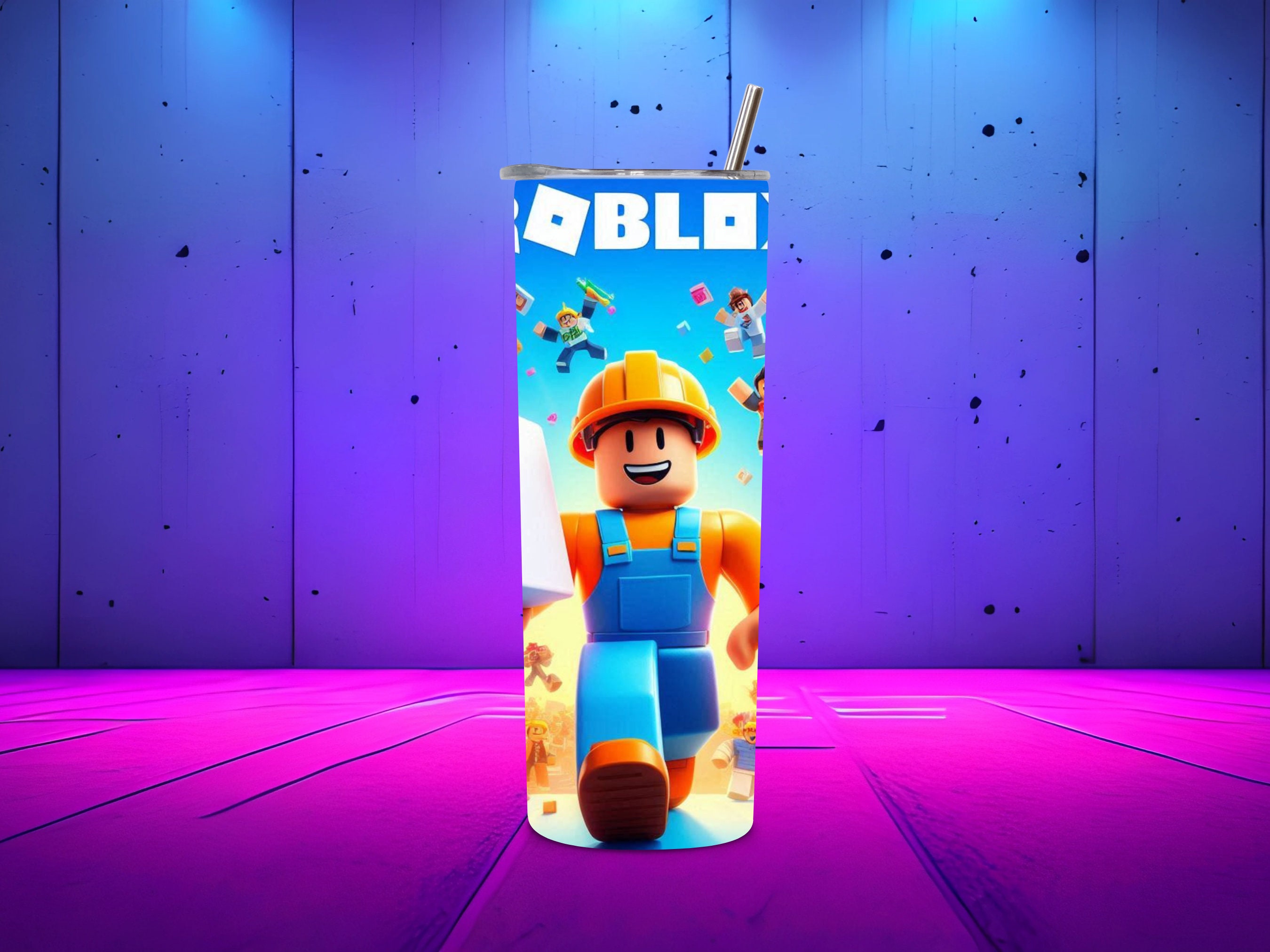 Roblox Tumbler Design, 20oz Roblox Tumbler, Gaming Tumbler Wrap PNG ...