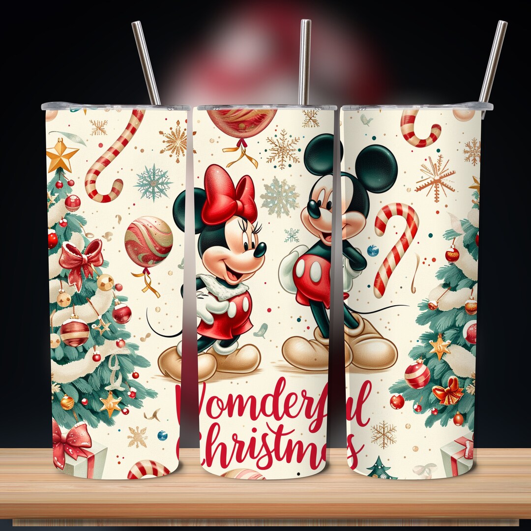 Mickey Mouse Candy Cane Pattern Christmas PNG Digital Download, Holiday ...