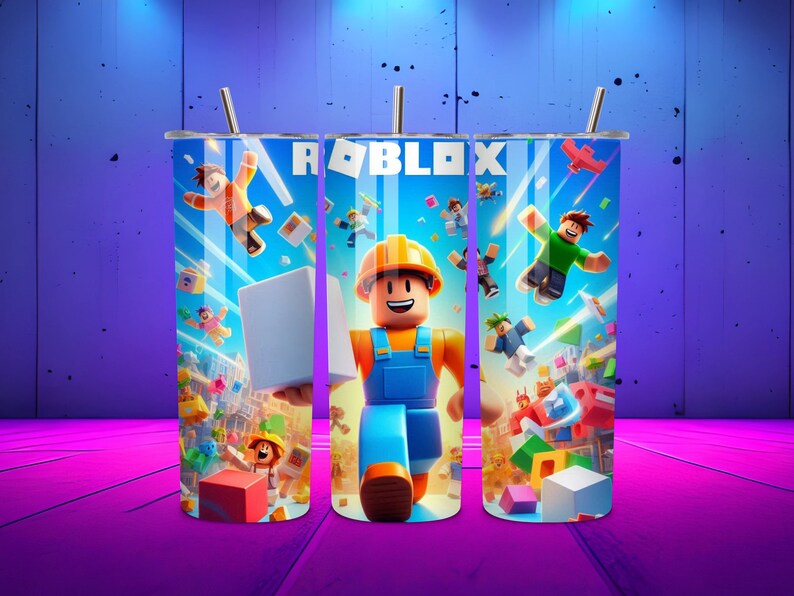 Roblox Tumbler Design, 20oz Roblox Tumbler, Gaming Tumbler Wrap PNG ...