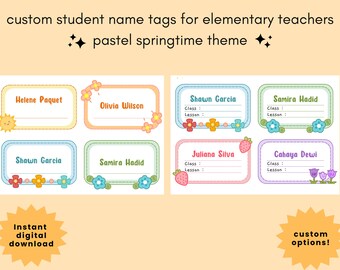 Student Desk Name Labels, Editable Classroom Printables, Student Name ...