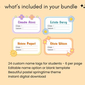 Student Desk Name Labels, Editable Classroom Printables, Student Name ...