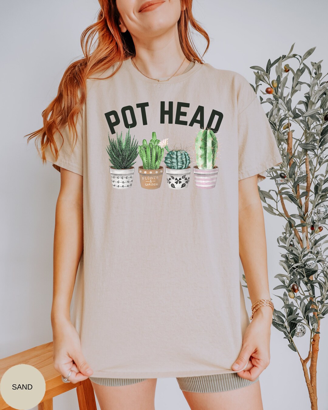 Pot Head Shirt, Plant Lover Gift, Plant Lady, Plant Mom Shirt, Gardener Shirt, Succulent Shirt ...