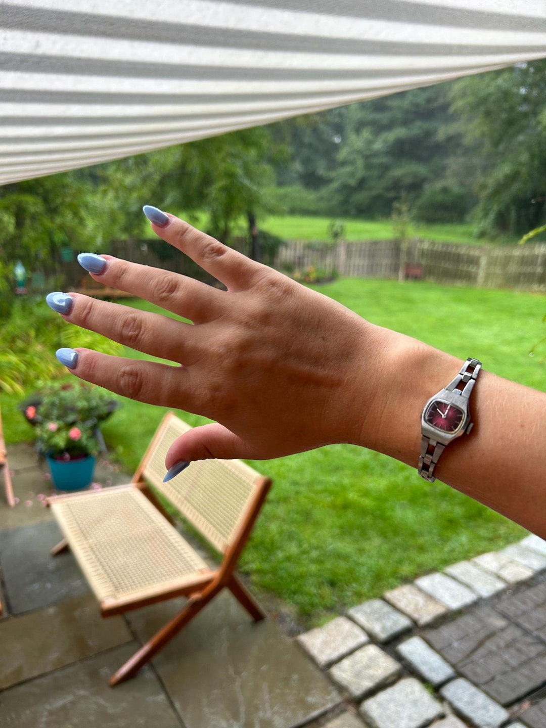 WORKING Vintage Seiko Automatic Watch Maroon Face 1976 Engraved linda ...