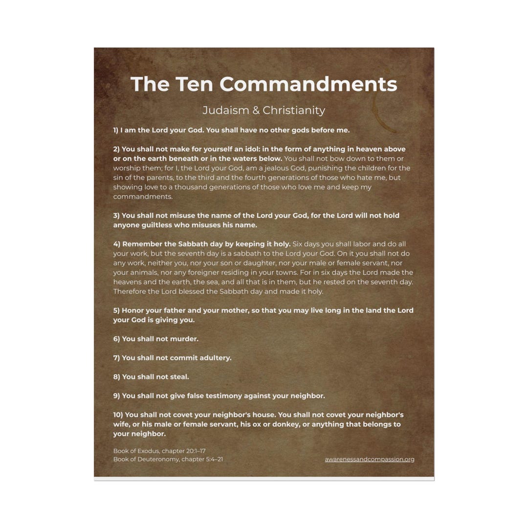 The Ten Commandments (poster) (this Version is Non-compliant With SB-10 ...