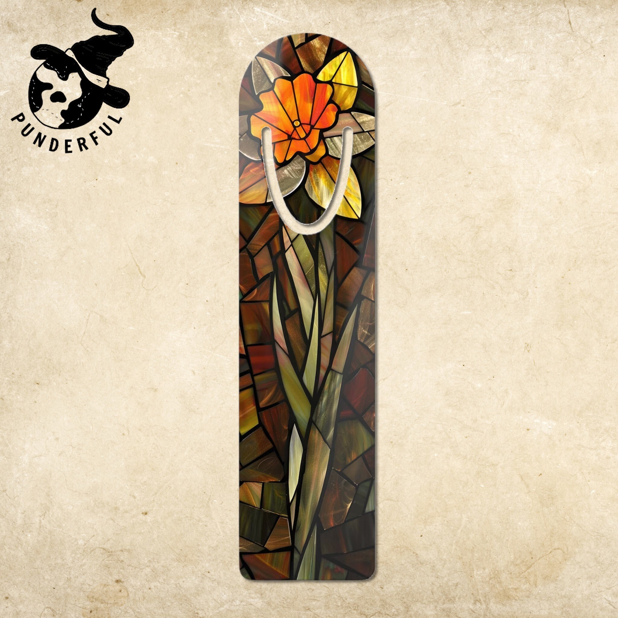 Daffodil Stained Glass Metal Bookmark Set: Celebrate Spring's Beauty in ...