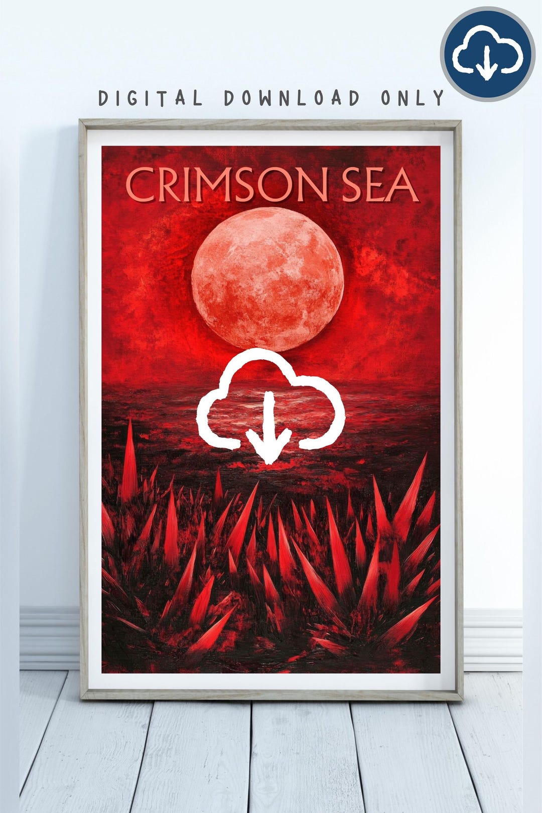 The Crimson Sea Poster, Inspired by Brandon Sanderson's Book Tress of ...