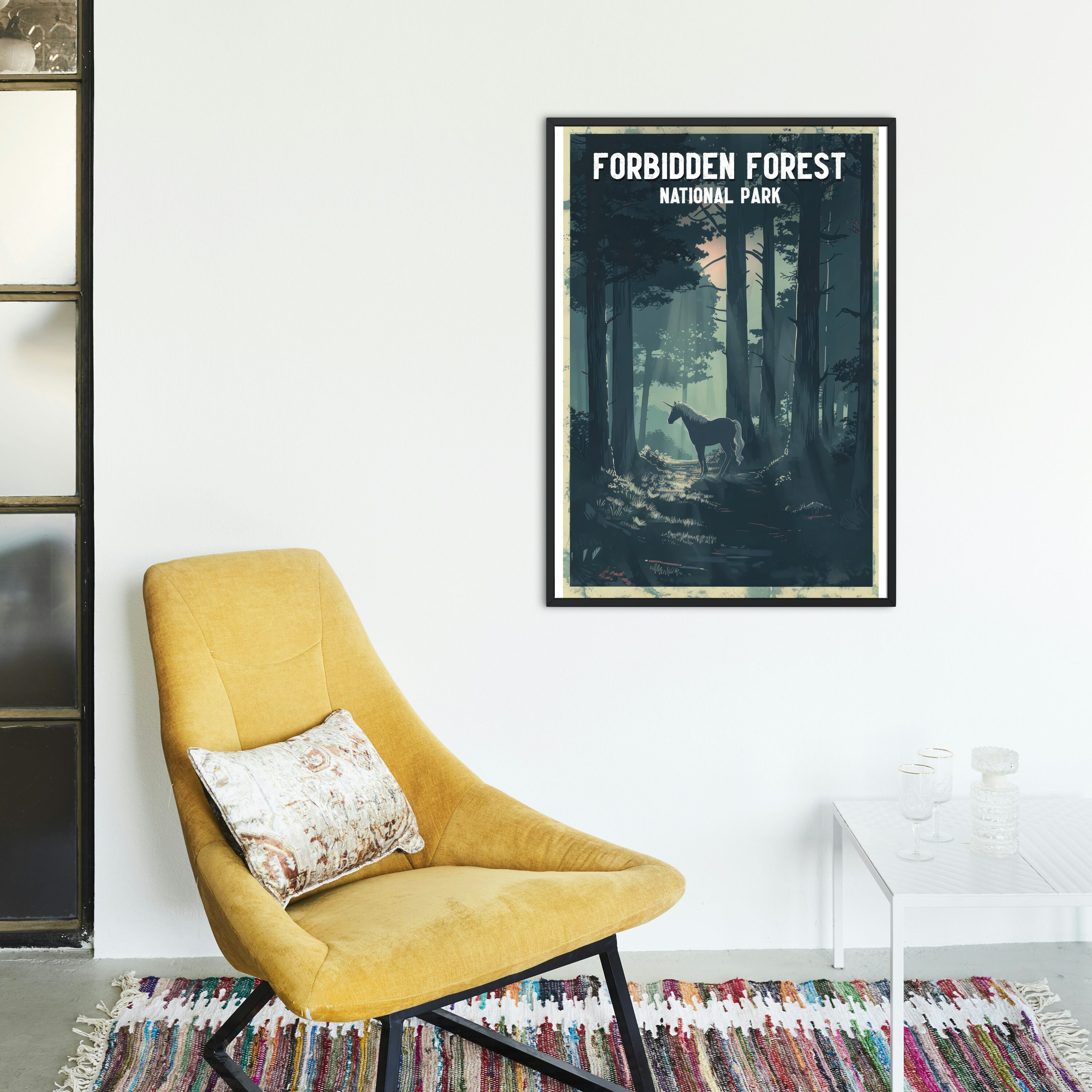 Forbidden Forest, National Park Wizard Poster, HP Inspired Poster ...