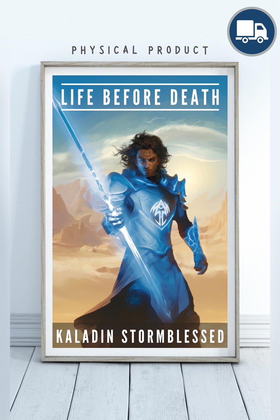 Kaladin Stormblessed Poster, Bridge Four Glyph, Kholinar, Brandon Sanderson's Stormlight Archive ...