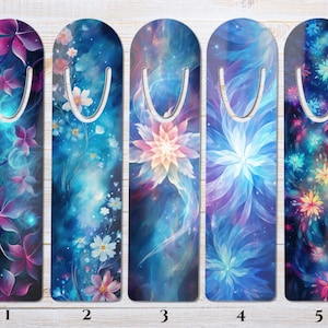 Lotus Flowers Nebula Metal Bookmark Set, Blossom Into Cosmic Reading ...