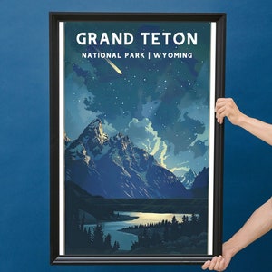 Grand Teton National Park, Wyoming National Park Posters, Camping and ...