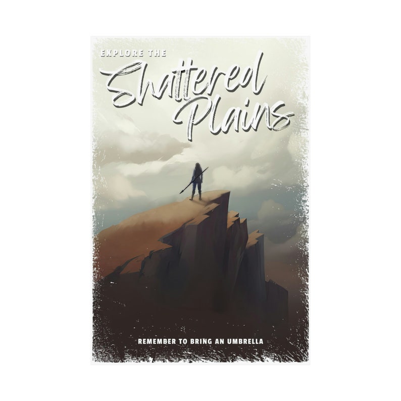 Shattered Plains Travel Poster, Brandon Sanderson's Stormlight Archive ...