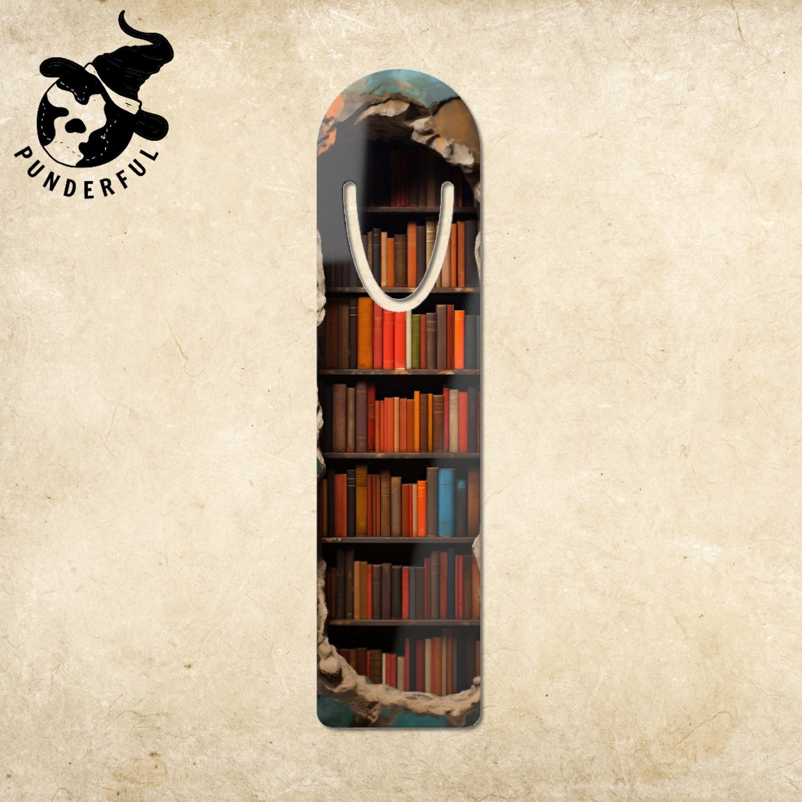 Book Lover Bookmark, Hole in the Wall Bookmark Collection, Metal ...